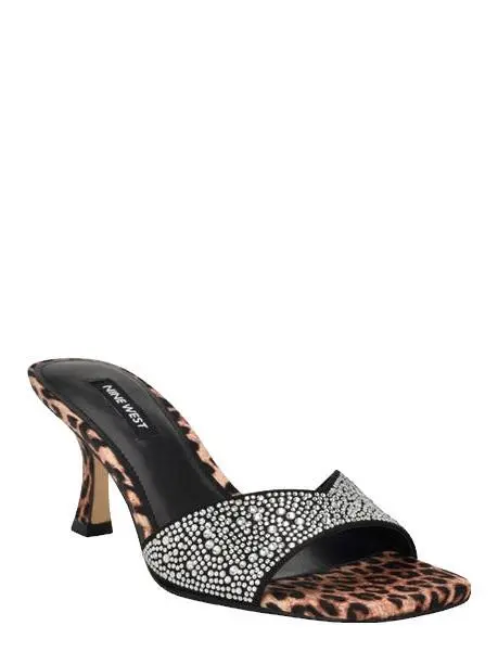 Nine West Rokke Embellished Slide Sandal - Black 003