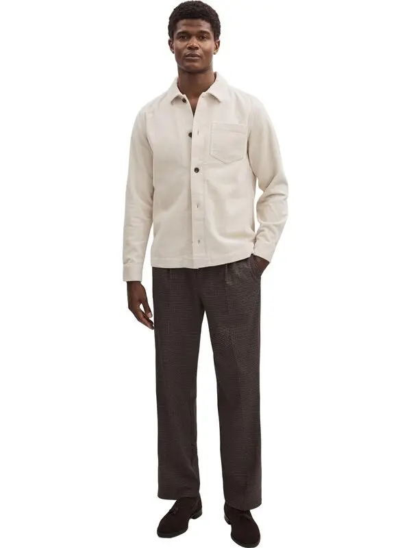 LES DEUX Cotton Corduroy Overshirt - Ivory