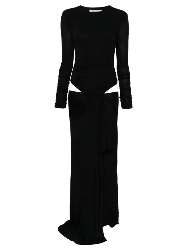 Attico Cut-out Maxi Dress - Black