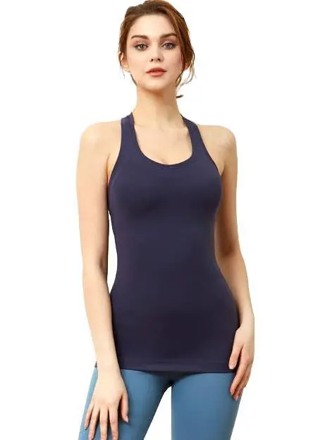 REBODY Primer Racerback Tank Top - Light Navy