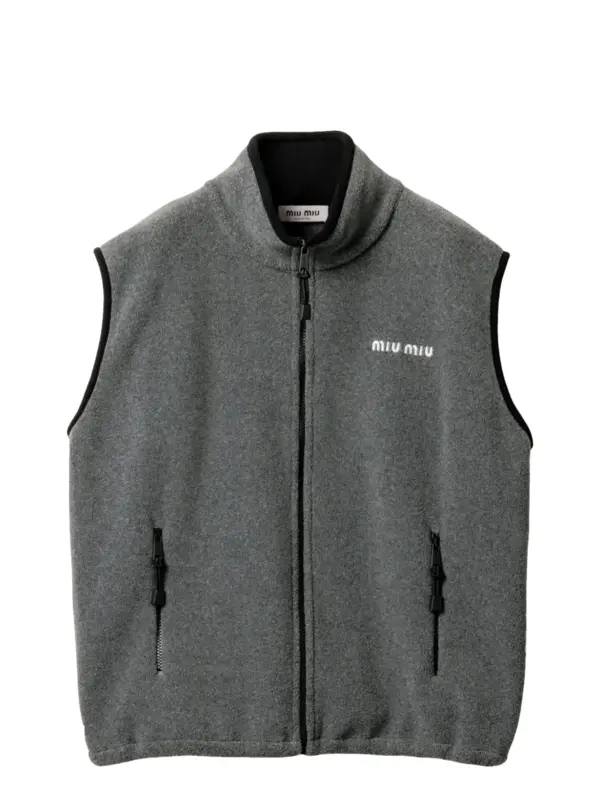 Miu Miu Fleece Sweatshirt - Grey