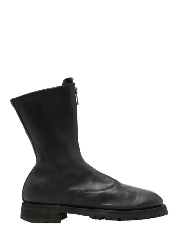 Guidi Leather Ankle Boots - Black