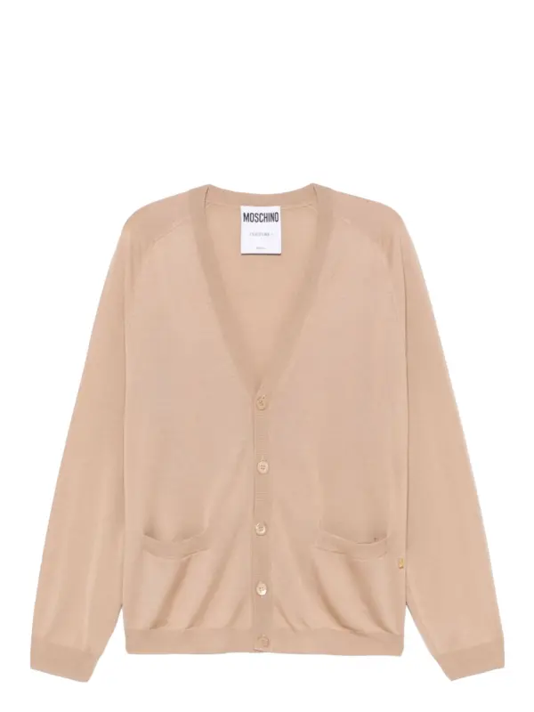 Moschino Fine-knit Cardigan - Neutrals