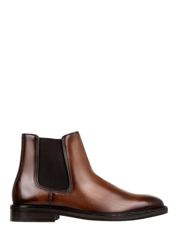 DONALD PLINER Antonio Leather Chelsea Boots - Cognac