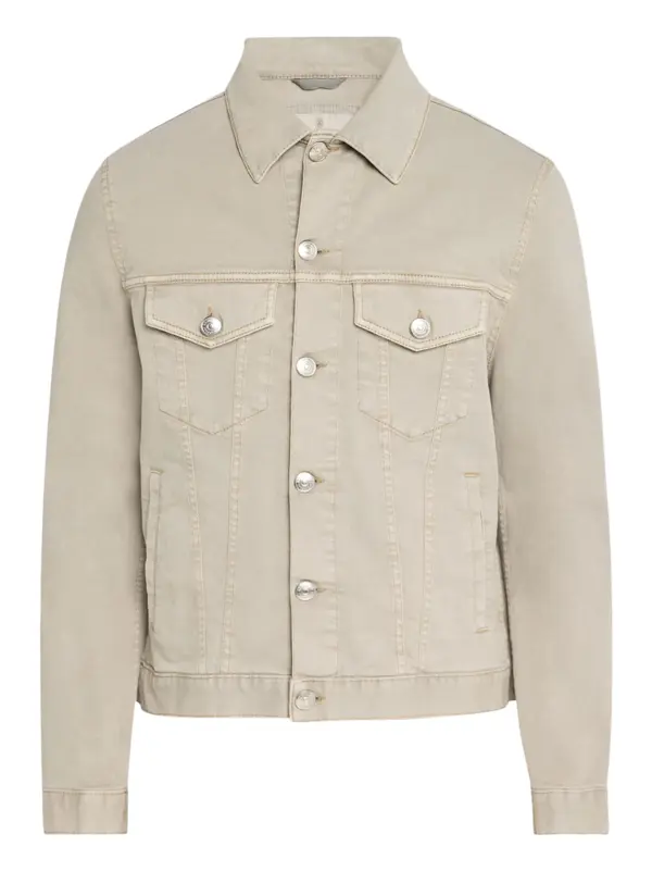 Brunello Cucinelli Dyed Denim Trucker Jacket - Khaki