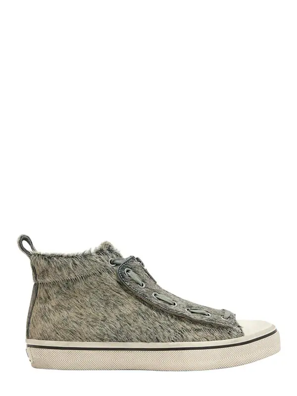 John Varvatos Vulc Dégradé Calf Hair Leather Mid-top Sneakers - Rye