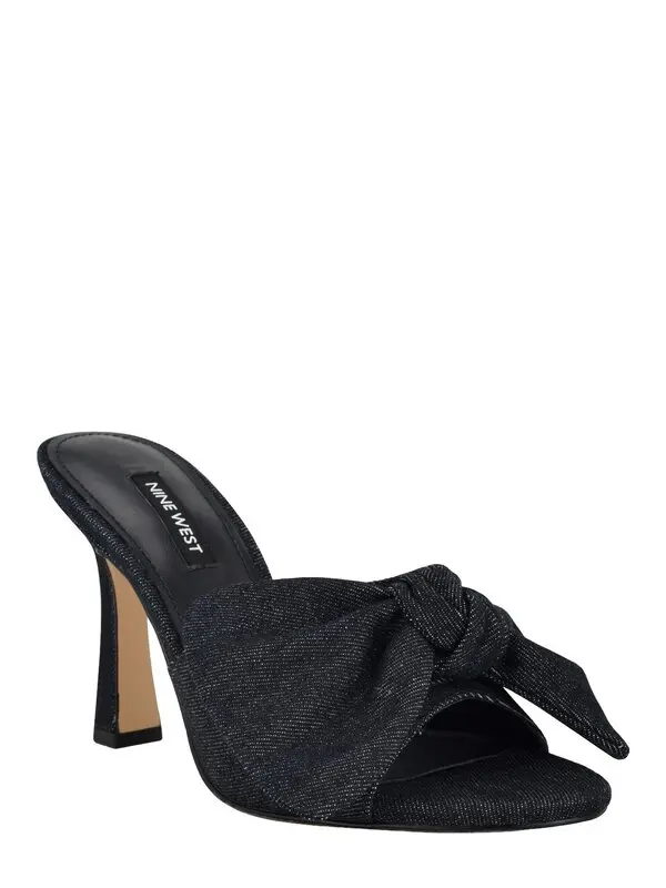 Nine West Trina High Heel Slide Sandal - Dark Blue 401