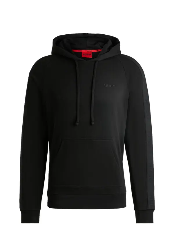 Hugo Boss Logo-embroidered Hoodie - Black