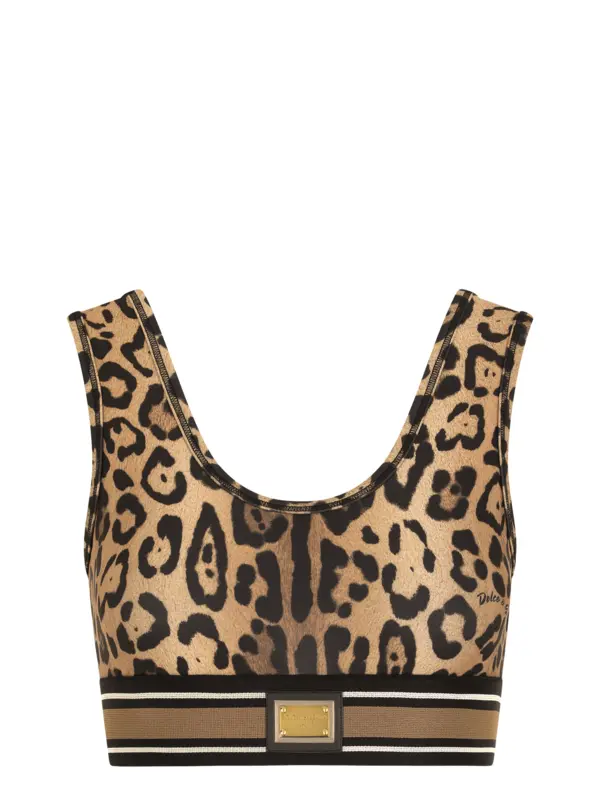 Dolce & Gabbana Leopard-print Crop Top - Multicolor