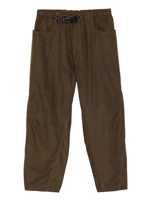 AND WANDER High Count Cloth Wide Pants - Brown