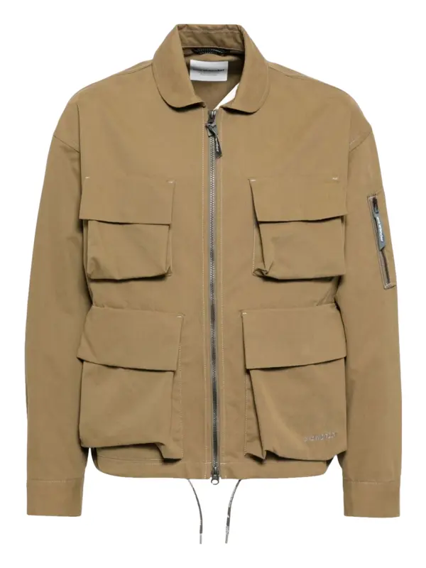AND WANDER Twill Field Jacket - Brown