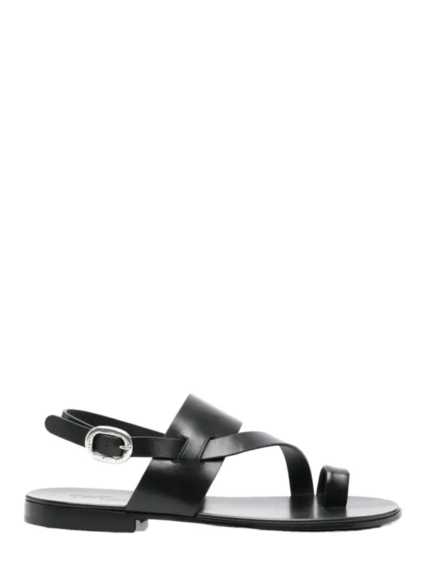 GIUSEPPE ZANOTTI Leather Sandals - Black