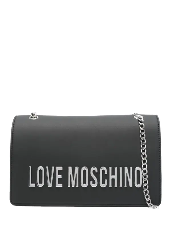 Moschino Logo-lettering Shoulder Bag - Black