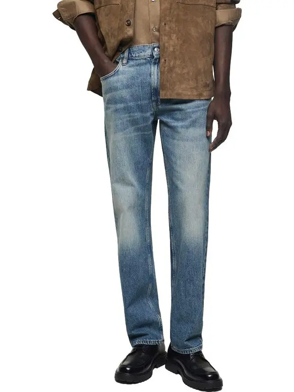 Mango Straight Leg Jeans - Medium Vintage Blue