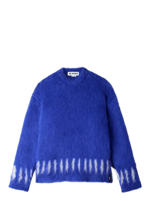 Sunnei Round-neck Sweater - Blue