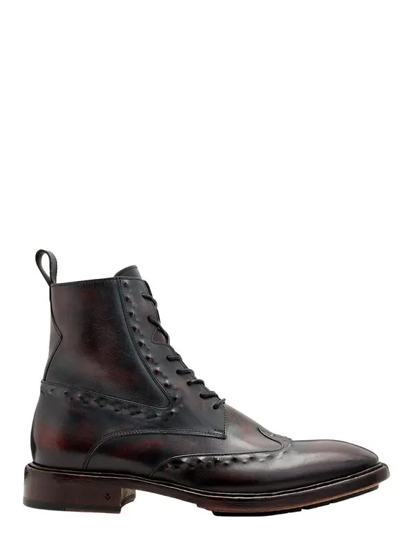 John Varvatos Fleetwood Leather Boots - Oxblood