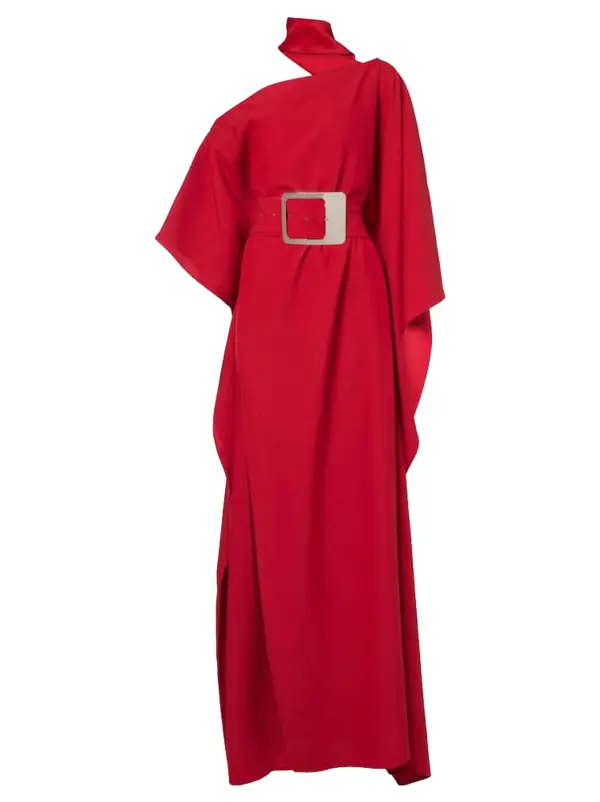 TALLER MARMO Taylor Crêpe Cady Maxi Dress - Red