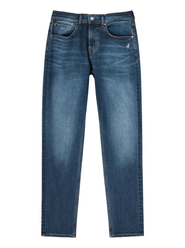 7 For All Mankind Slimmy Tapered Luxe Performance Jeans - Dark Blue