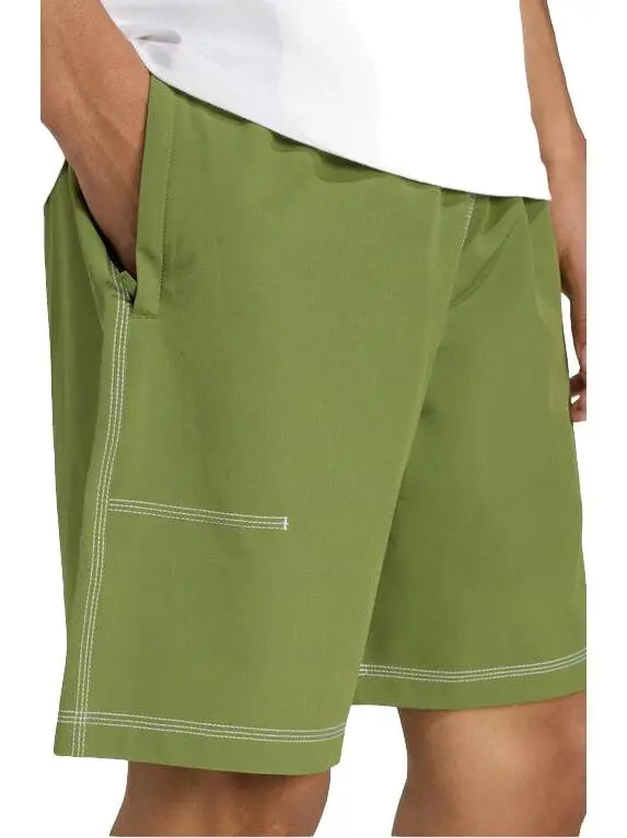 Adidas Originals By Alexander Wang Trefoil Essentials Sweat Shorts - Olive