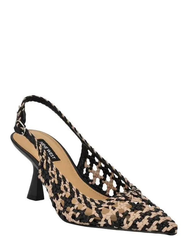 Nine West Madalene Pointed Toe Slingback Pumps - Black 001