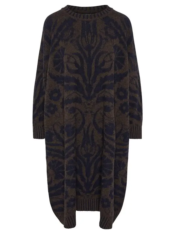 Eskandar Wide A-line Round Neck Dress - Inkmix