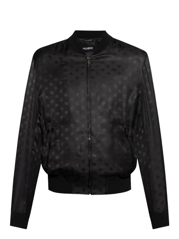 Dolce & Gabbana Logo-print Bomber Jacket - Black