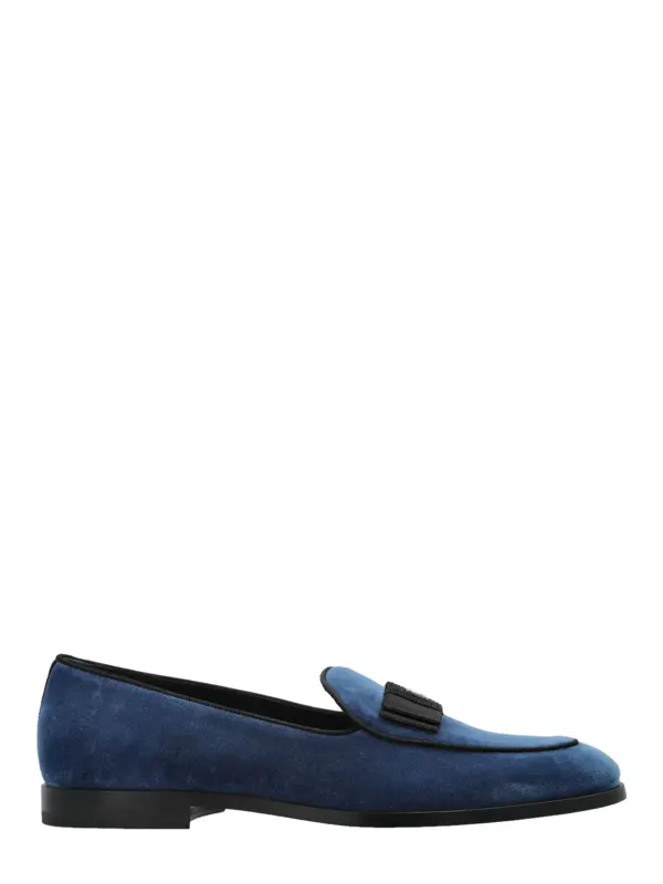 Dolce & Gabbana Velvet Loafers - Blue