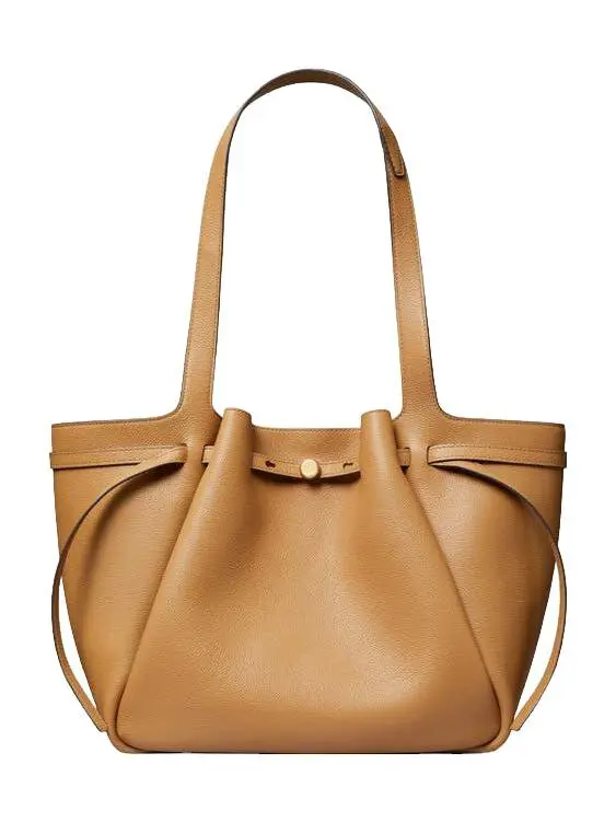 Tory Burch Leather Romy Tote - Tiramisu