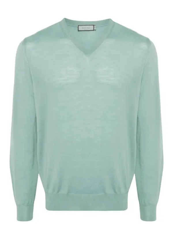 Canali Merino-wool Sweater - Green