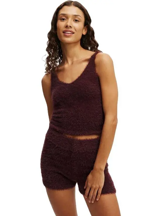 Cotton:on Fluffy Knitted Cami - Dark Oak Fluffy