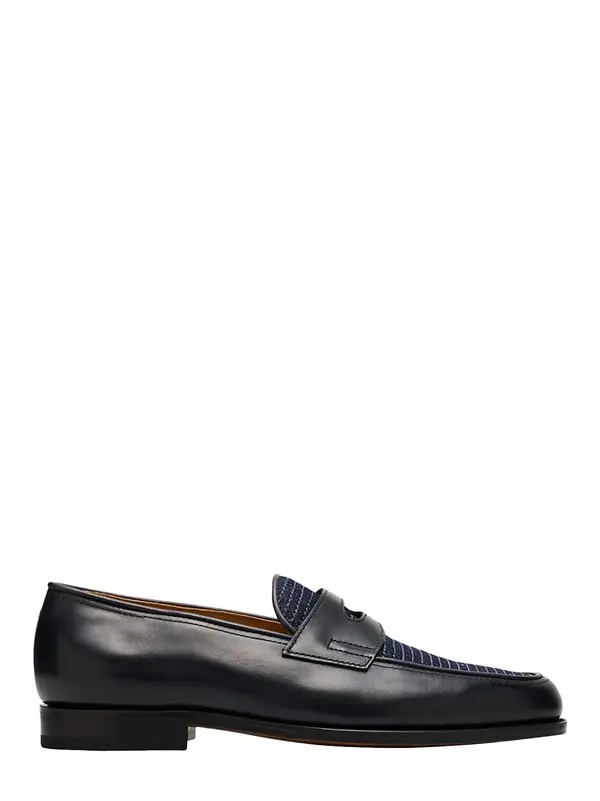 John Lobb Lopez Penny Loafers - Midnight/dark Blue