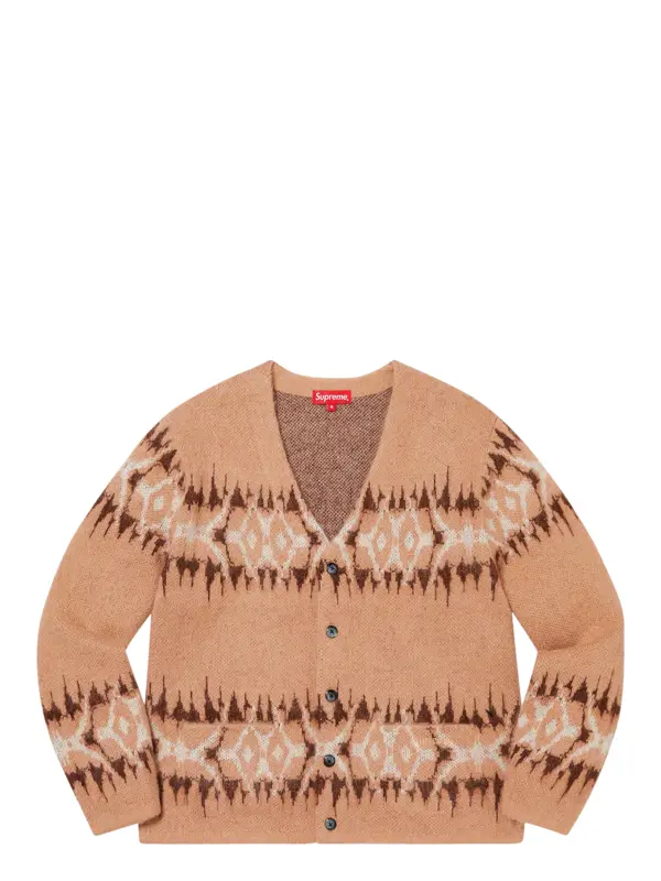 Supreme Abstract Stripe Cardigan - Brown
