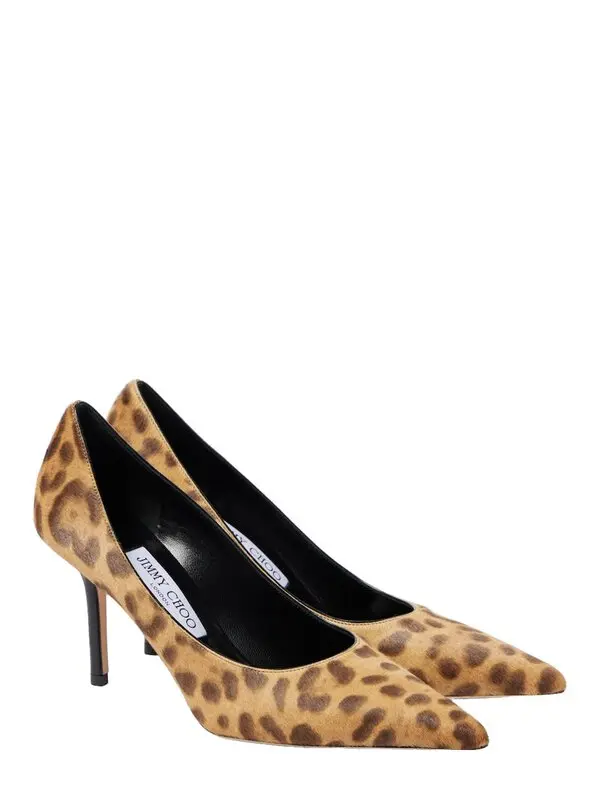 JIMMY CHOO Love 85 Leopard-print Calf Hair Pumps - Multicoloured