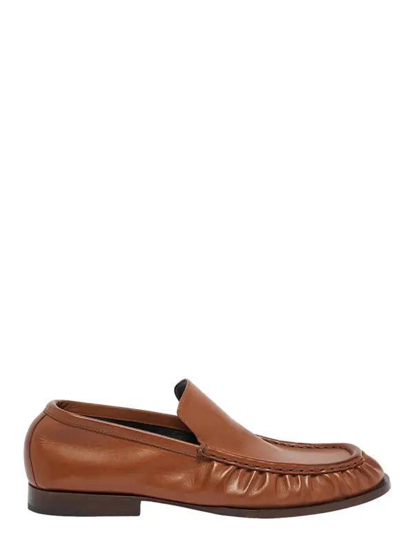 Dries Van Noten Moc-toe Calf Leather Loafers - Tan