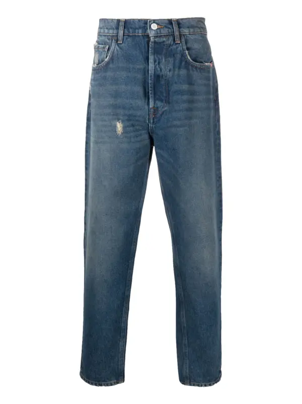 AMISH Low-rise Tapered Jeans - Blue