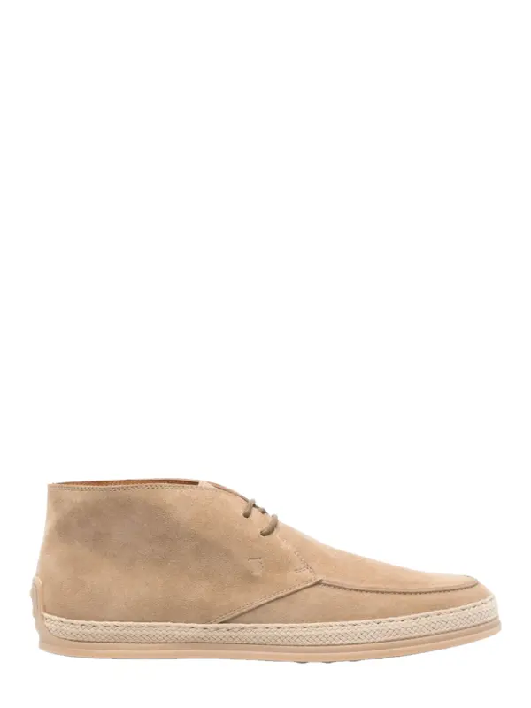 TOD'S Suede Lace-up Boots - Neutrals