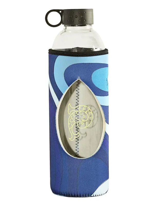 Emilio Pucci Marmo-print Water Bottle - Blue