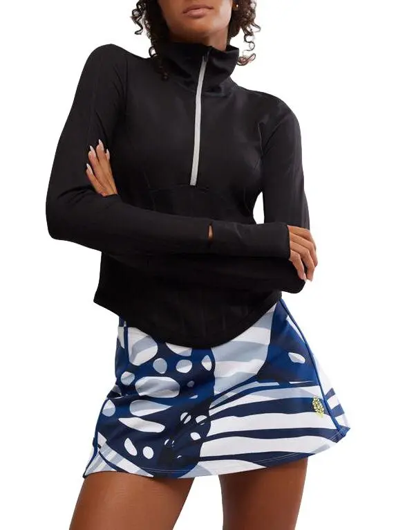 Free People Half Zip Jacket - Black