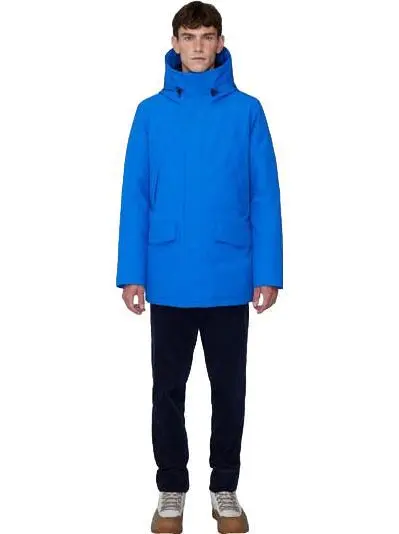 QUARTZ CO. Grant Hooded Down Jacket - Cobalt