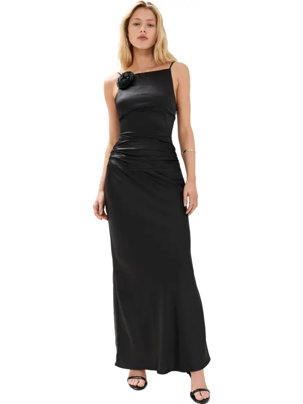 RUNAWAY THE LABEL Pianni Maxi Dress - Black