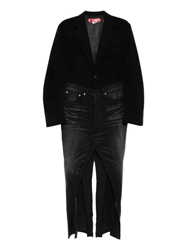 Junya Watanabe Patchwork Coat - Black
