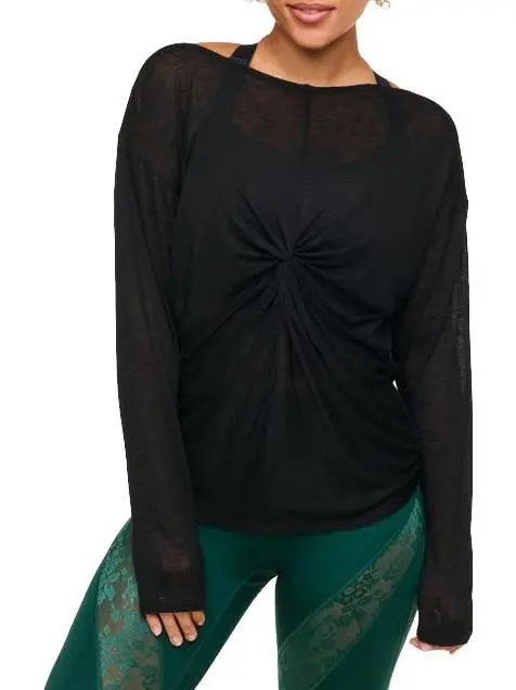ADORE ME Mallory Long Sleeve Active Top - Black
