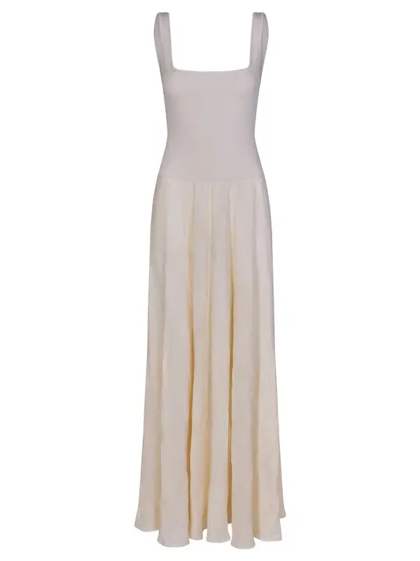Johanna Ortiz Mariner Linen-cotton Maxi Dress - Off-white