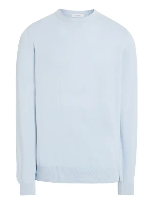 Boglioli Cotton Sweater - Light Blue