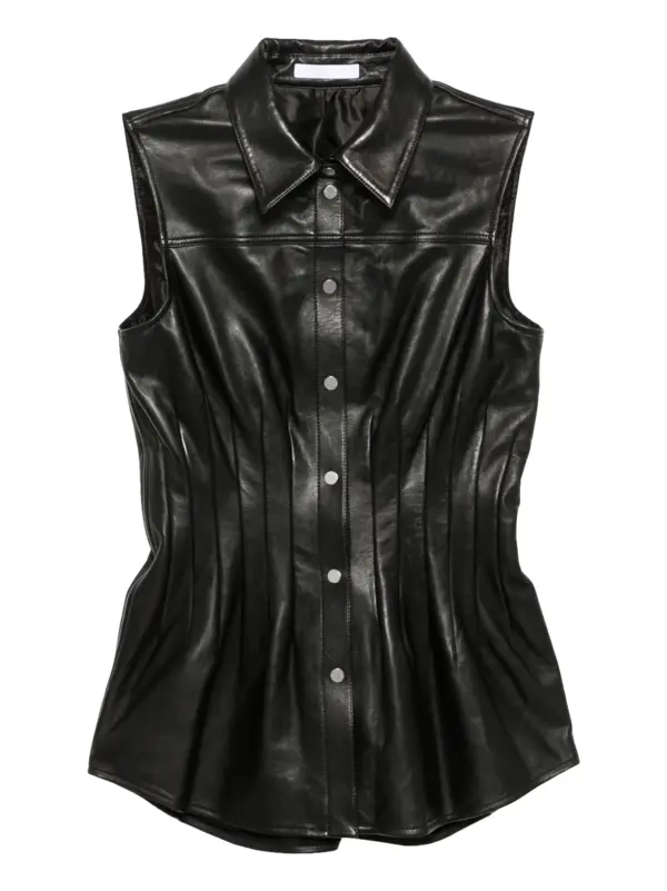 Helmut Lang Darted Sleeveless Shirt - Black