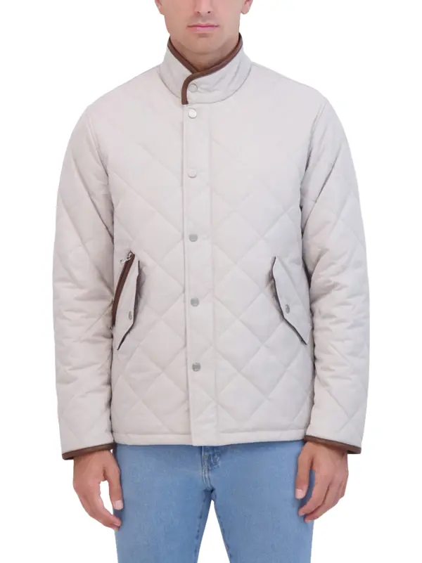 Robert Graham Water Repellent Quilted Jacket - Stone