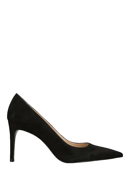 STUART WEITZMAN Pointed-toe Suede Pumps - Black