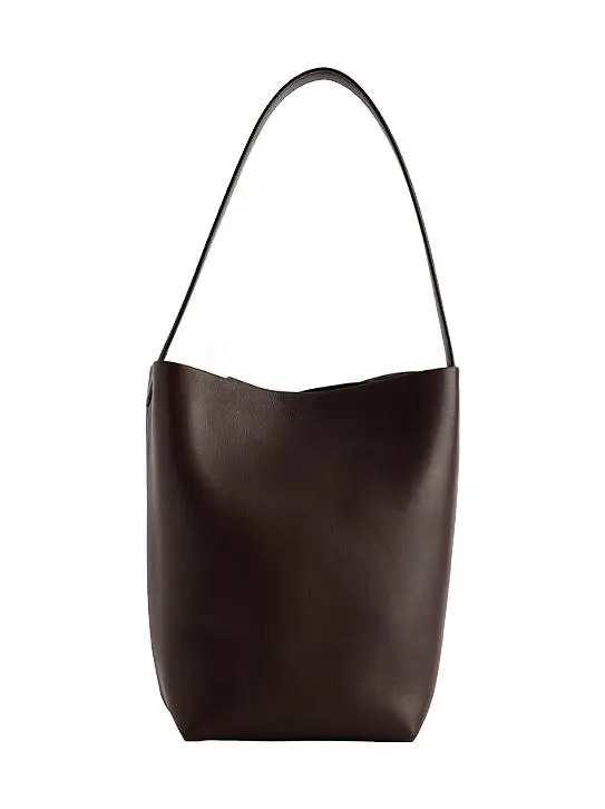 THE ROW N/s Park Medium Leather Tote Bag - Chestnut