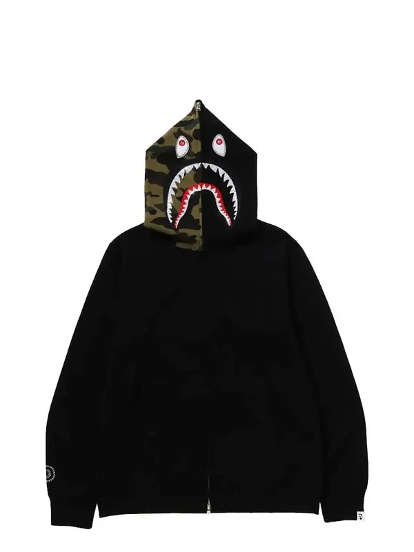 BAPE 1st Camo Shark Full Zip Hoodie - Black