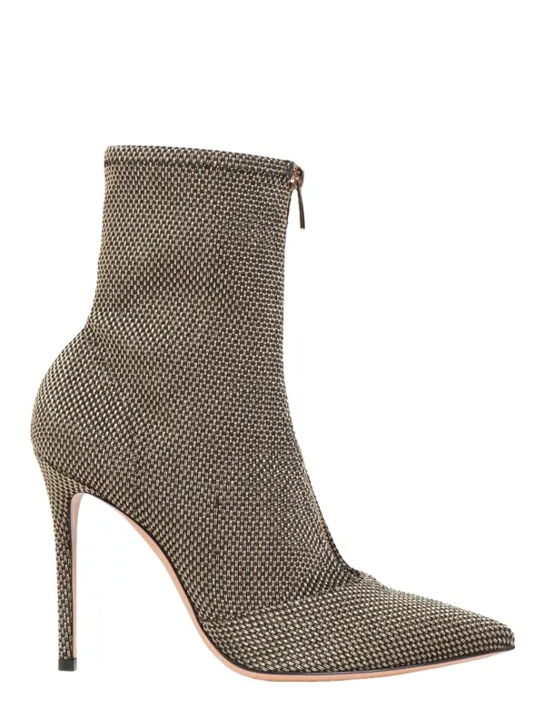 GIANVITO ROSSI Ferrer Metallic Stretch-knit Sock Boots - Gold